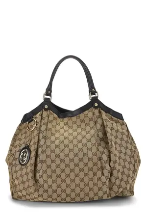 Gucci Original Gg Canvas Sukey Tote Bag - Black
