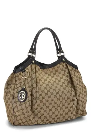 Gucci Original Gg Canvas Sukey Tote Bag - Black
