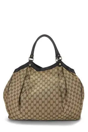 Gucci Original Gg Canvas Sukey Tote Bag - Black