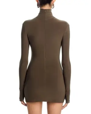 Norma Kamali Pickleball Ruched Mini Dress - Bark