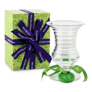 WILLIAM YEOWARD CRYSTAL Ripples 8.5 Footed Flower Vase - Clear