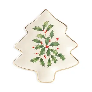 LENOX Hosting The Holidays Tree Plate - Red/green