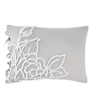 PERI HOME Chenille Rose Duvet Cover Set, Full/queen - Grey