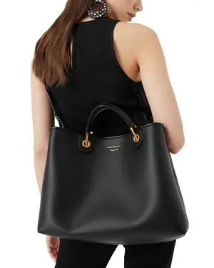 Emporio Armani Myea Medium Shopper Tote Bag - Pepper