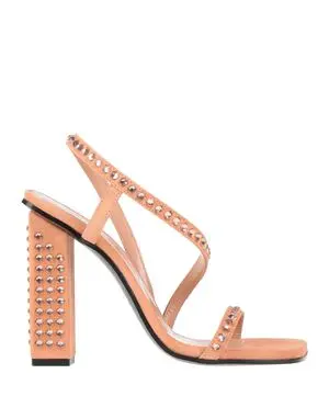 Just Cavalli Ankle Strap Sandals With Geometric Heel