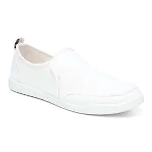 Vionic Beach Malibu Slip On Sneaker: Canvas In Cream - White
