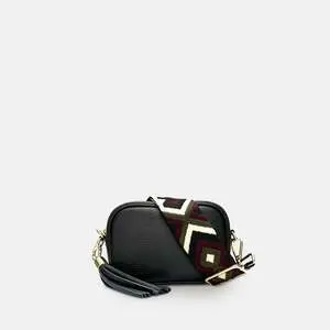 APATCHY LONDON Apatchy London Mini Tassel Leather Phone Bag - Black