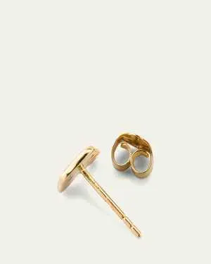 SYDNEY EVAN 14k Yellow Small Mushroom Diamond Stud Earring