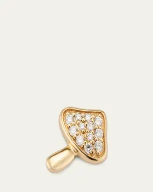 SYDNEY EVAN 14k Yellow Small Mushroom Diamond Stud Earring