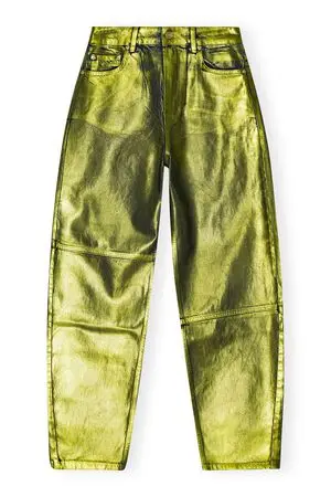 GANNI Foil Stary Jeans - Green