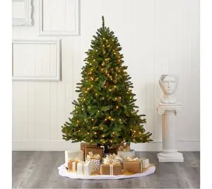 NEARLY NATURAL 6' Spruce Natural Look Faux Chri Stmas Tree - One-color