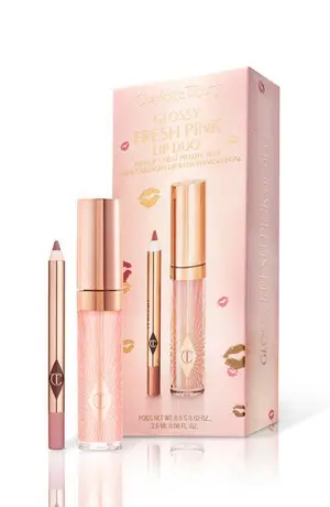 Charlotte Tilbury Glossy Lip Duo $28 Value - Fresh Pink