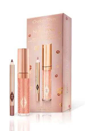 Charlotte Tilbury Glossy Lip Duo $28 Value - Nude Pink