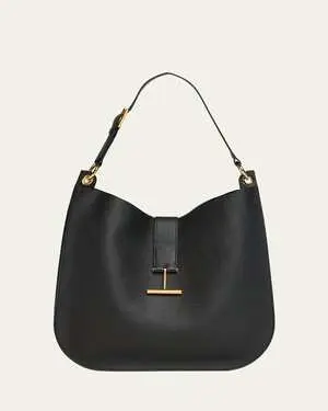 TOM FORD Tara Large Hobo Crossbody - Black