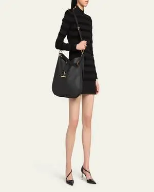 TOM FORD Tara Large Hobo Crossbody - Black