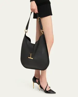 TOM FORD Tara Large Hobo Crossbody - Black
