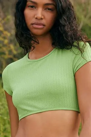 DIPPIN DAISY'S Joni Cropped Swim Top