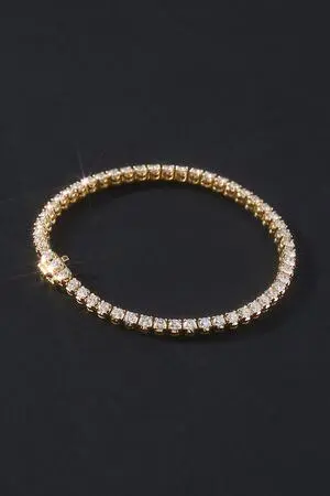 FINE DIAMONDS BY ANTHROPOLOGIE Bezel Diamond Tennis Bracelet - Gold