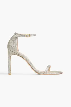 STUART WEITZMAN Glittered Woven Sandals