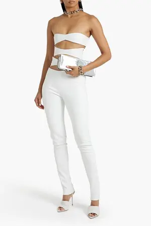 MONOT Strapless Leather Bra Top