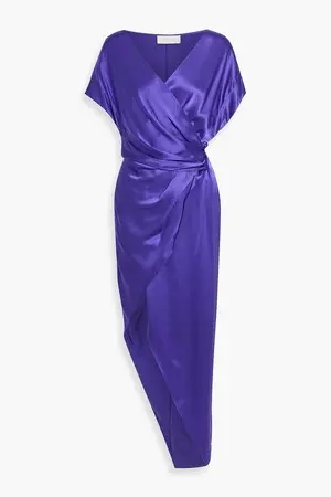 Silk Wrap Maxi Dresses