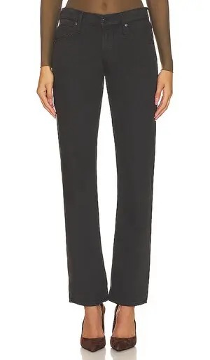 Low rise faded jeans