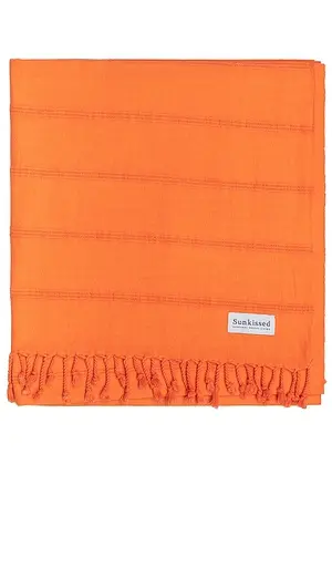 SUNKISSED Sand Free Beach Towel In Orange
