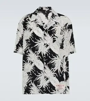 Valentino Garavani Printed Silk Bowling Shirt