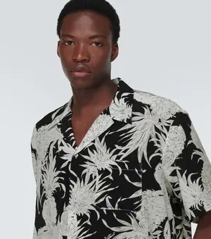 Valentino Garavani Printed Silk Bowling Shirt