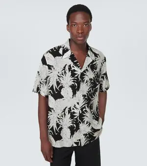 Valentino Garavani Printed Silk Bowling Shirt