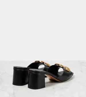 Valentino Garavani Vlogo Leather Mules