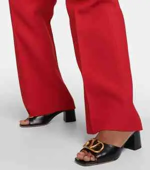 Valentino Garavani Vlogo Leather Mules