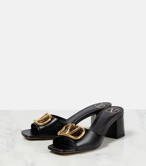 Valentino Garavani Vlogo Leather Mules