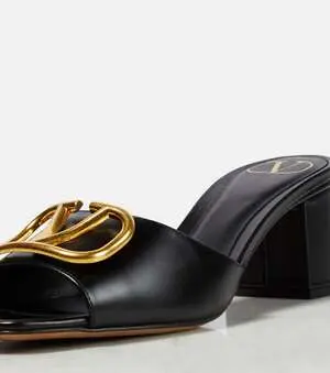 Valentino Garavani Vlogo Leather Mules