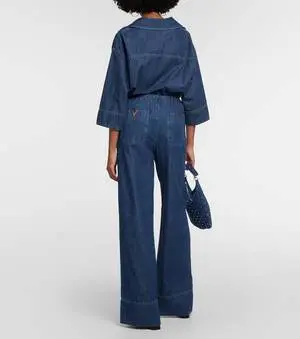 Valentino Garavani High-rise Wide-leg Jeans