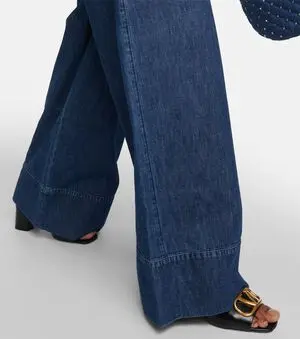 Valentino Garavani High-rise Wide-leg Jeans