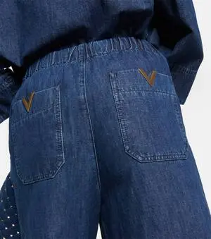 Valentino Garavani High-rise Wide-leg Jeans