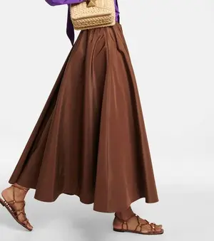 Valentino Garavani Pleated Midi Skirt - Beige