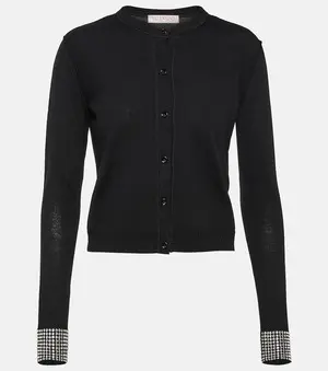 Valentino Garavani Embellished Wool Cardigan