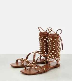 Valentino Garavani Rockstud Wrap-around Sandals