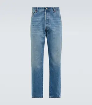 Valentino Garavani Medium Wash Jeans For Men