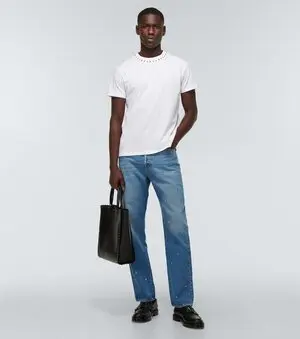 Valentino Garavani Rockstud Cotton Denim Jeans