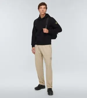 Stone Island Compass Cotton Hoodie - Black