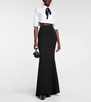 Valentino Garavani Silk Maxi Skirt - Black