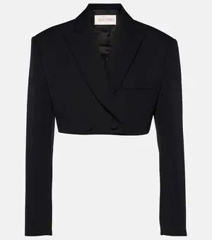 Valentino Garavani Cropped Wool Blazer