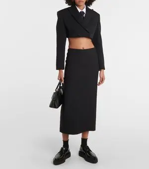 Valentino Garavani Cropped Wool Blazer