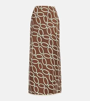 Valentino Garavani Chain-print Maxi Skirt