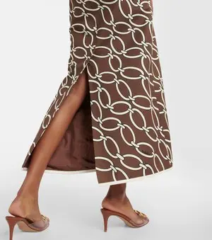 Valentino Garavani Chain-print Maxi Skirt