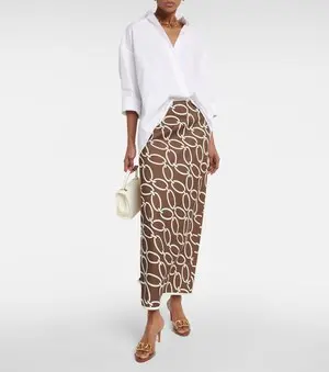 Valentino Garavani Chain-print Maxi Skirt