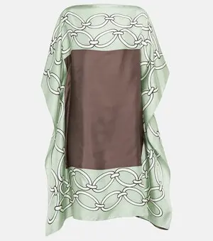 Valentino Garavani Chain-print Silk Kaftan